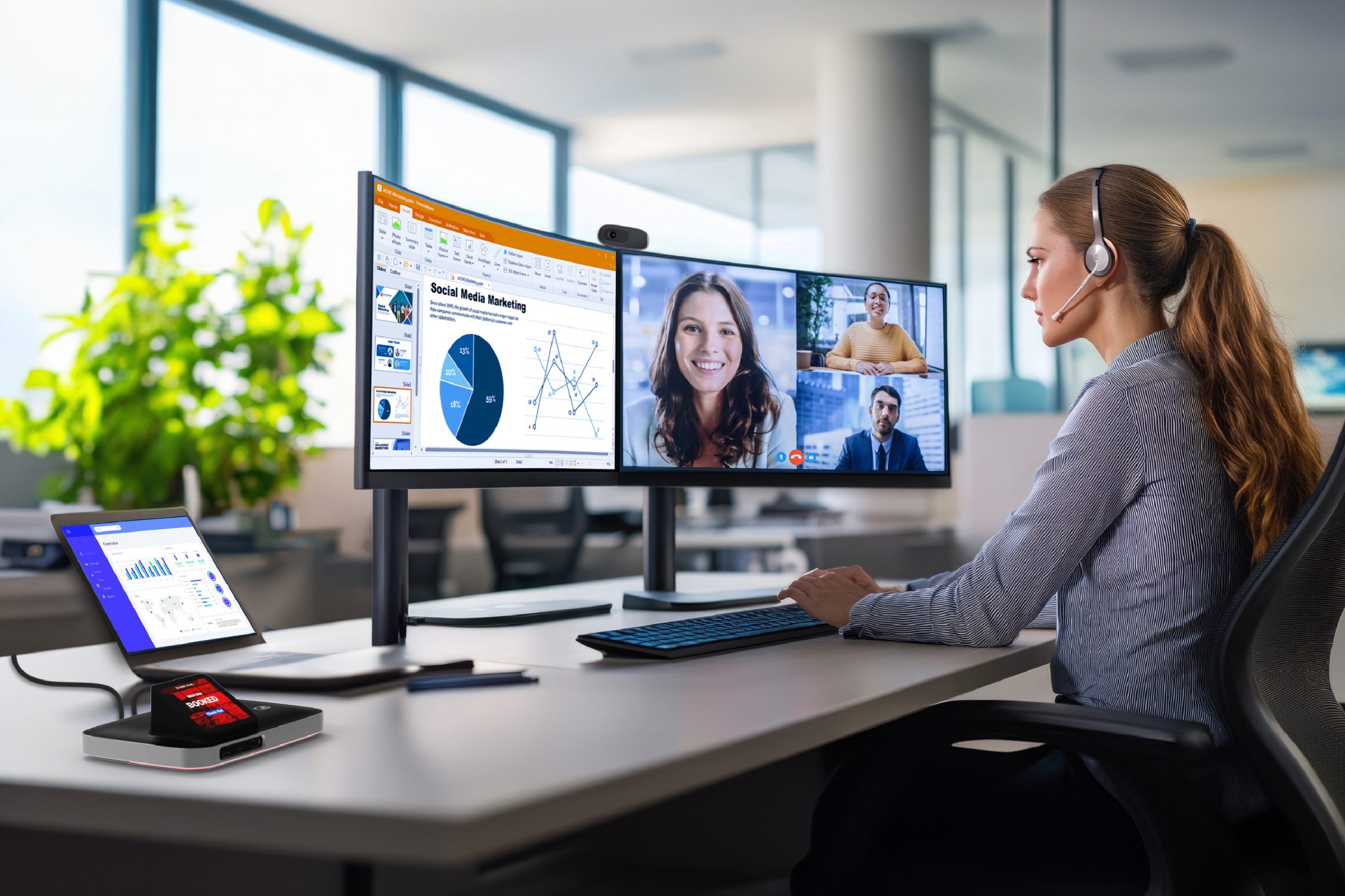 TDD-1000 BookBuddy Connect - Desk Booking Docking Station